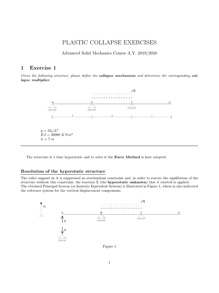 Plastic Collapse Exercises | PDF | Bending | Plasticity (Physics)
