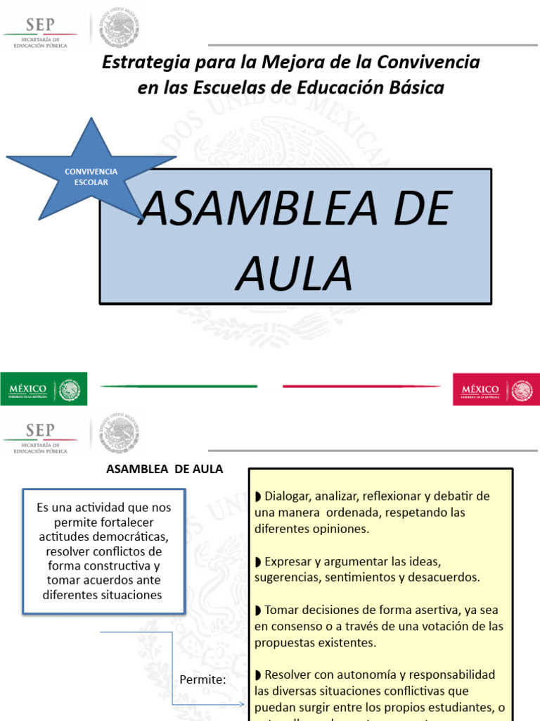 Asamblea Escolar | PDF | Escuelas | Salón de clases
