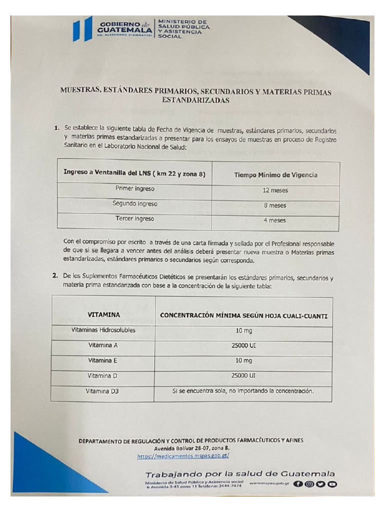 Requisitos A Cumplir para Muestras y Estandares LNS | PDF
