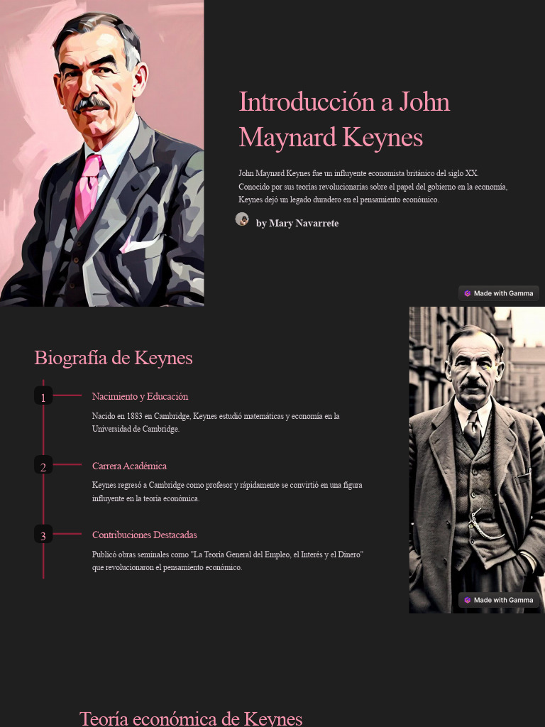 Introduccion a John Maynard Keynes | PDF | John Maynard Keynes | Economía keynesiana