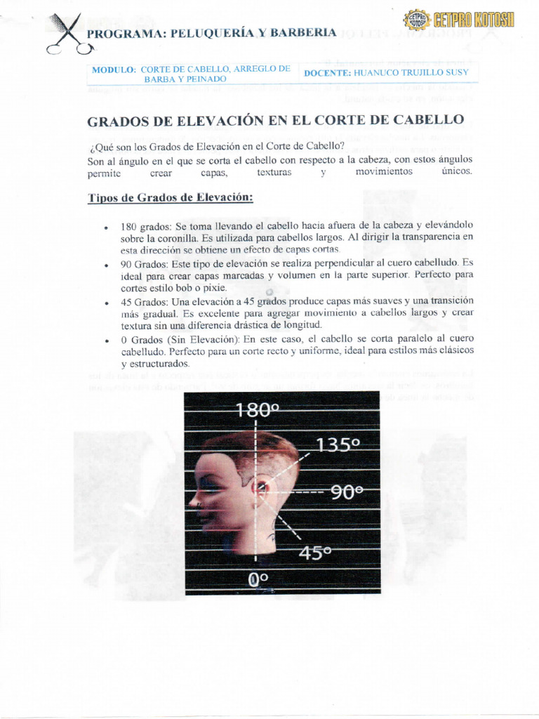 Grados de Elevacion en El Corte de Cabello | PDF