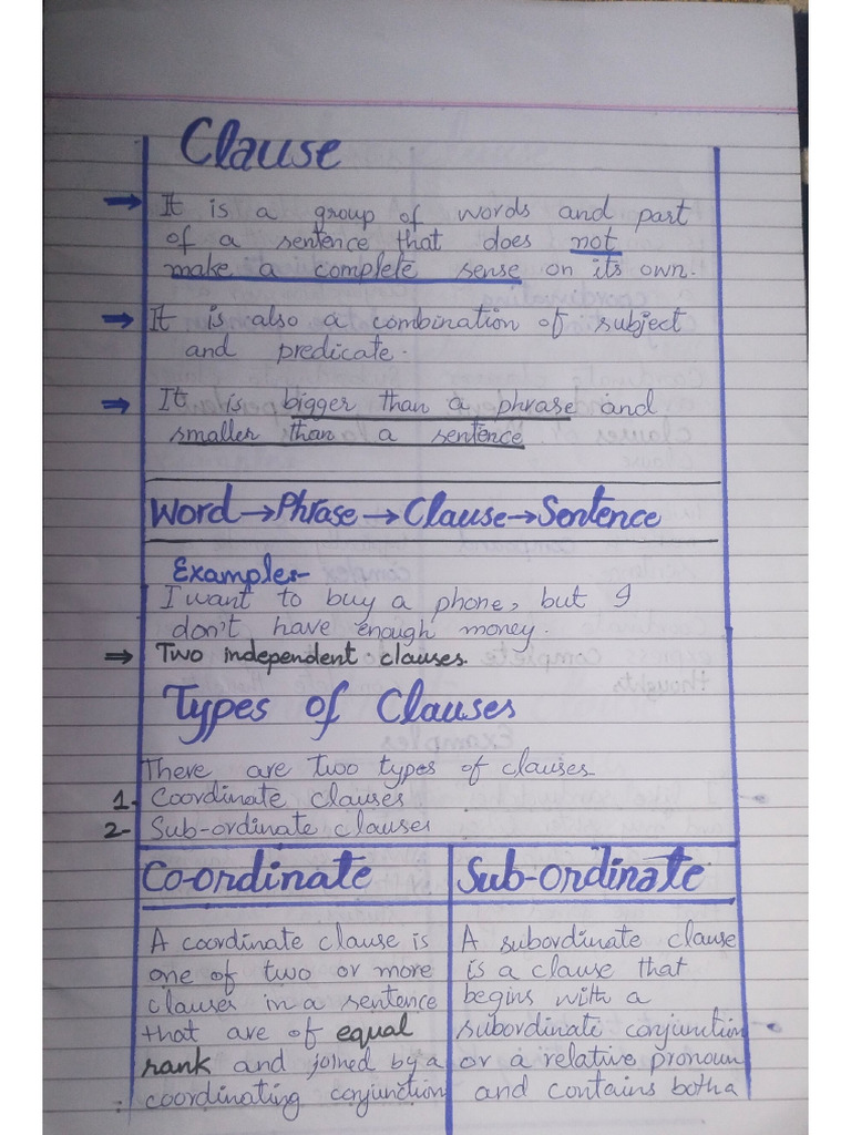 clauses and types of clauses | PDF