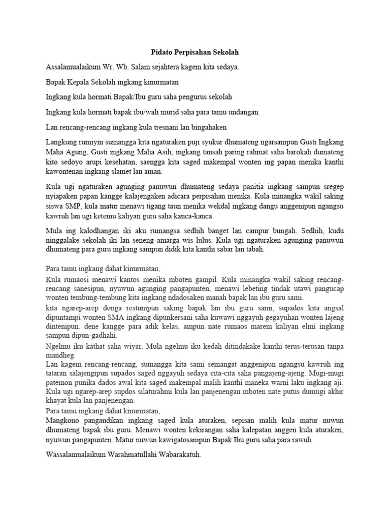 Pidato 3 | PDF
