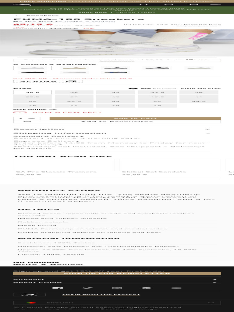 PUMA-180 Sneakers Black PUMA | PDF | Shoe | Sneakers