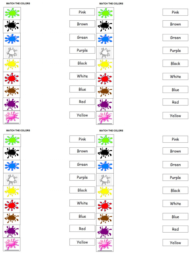 Match Colors and Names | PDF