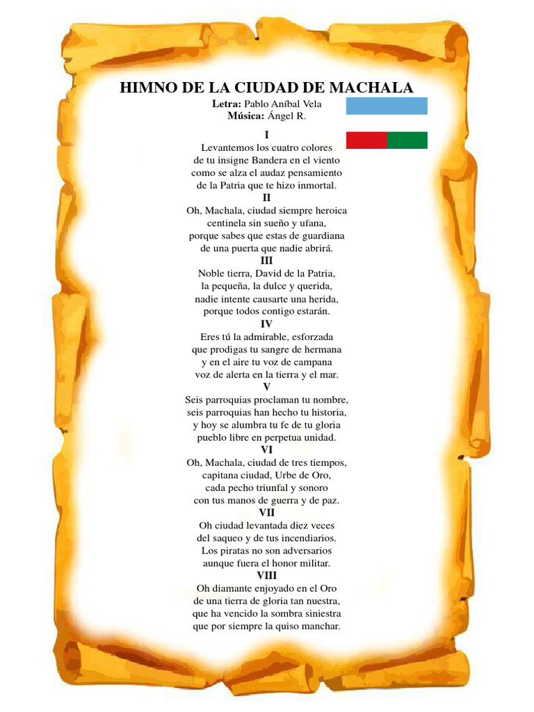 Himno de La Ciudad de Machala | PDF
