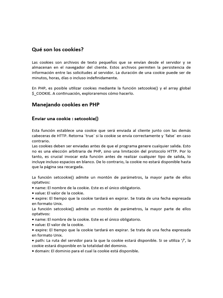 Qué Son Los Cookies | PDF | Cookie HTTP | Servidor web