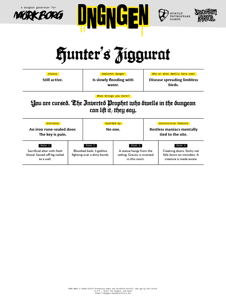 Hunter's Ziggurat Dungeon Overview | PDF