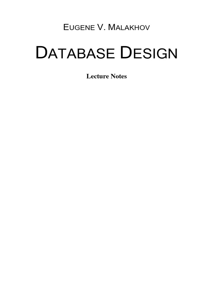 Database Design Lecture Notes | PDF | Databases | Sql