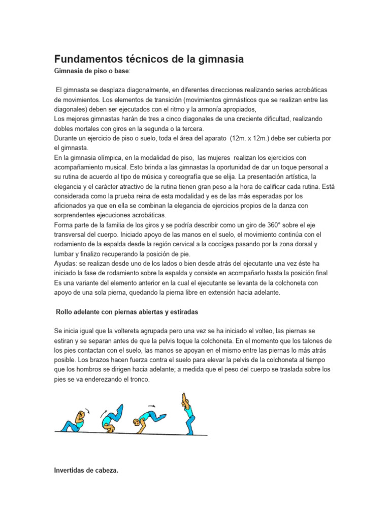 Fundamentos técnicos de la gimnasia | PDF | Gimnasia