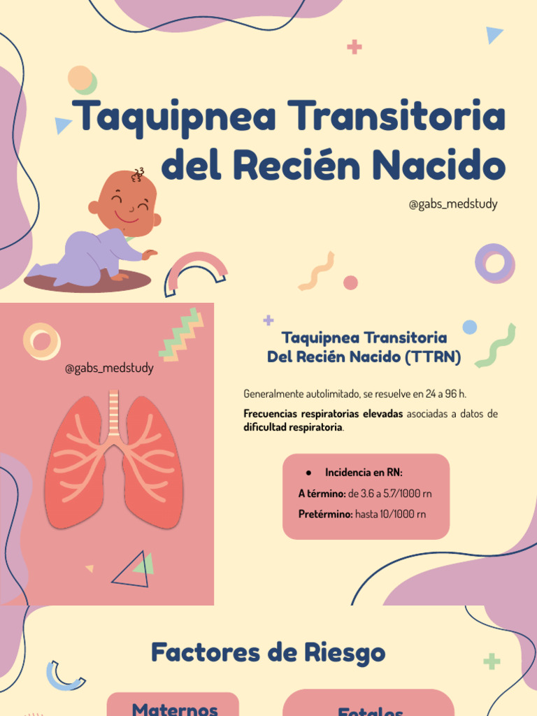 Taquipnea Transitoria en Recién Nacidos | PDF | Parto | Parto prematuro