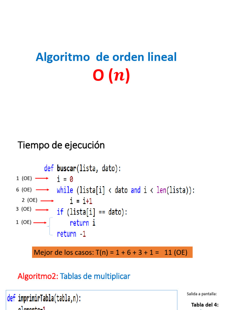 Hoja de Ejercicios - Analisis de Algoritmos | PDF | Algoritmos | Ecuaciones