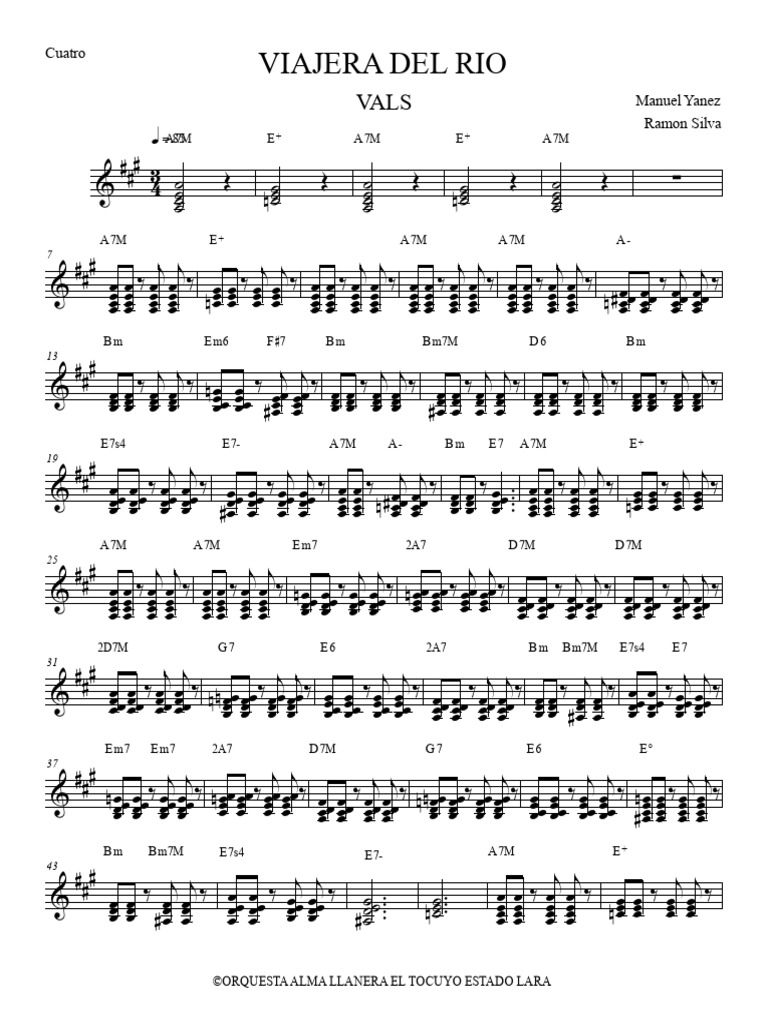 Viajera Del Rio Orquestada - Cuatro | PDF