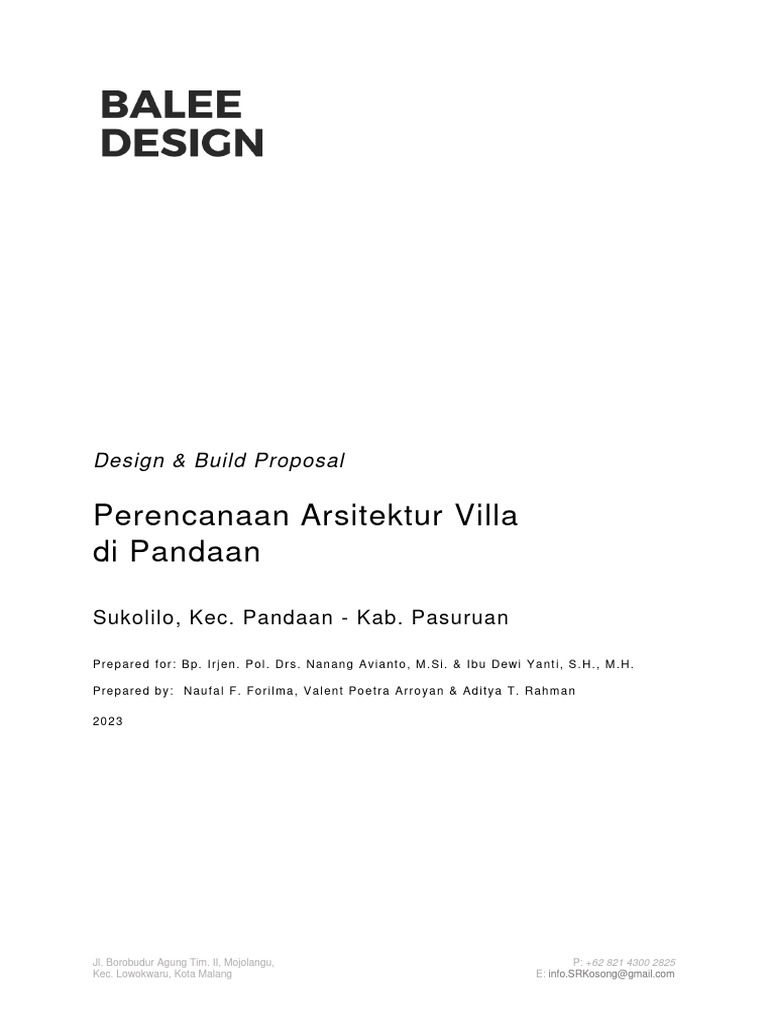 Contoh Proposal Penawaran Arsitektur | PDF | Seni | Komputer