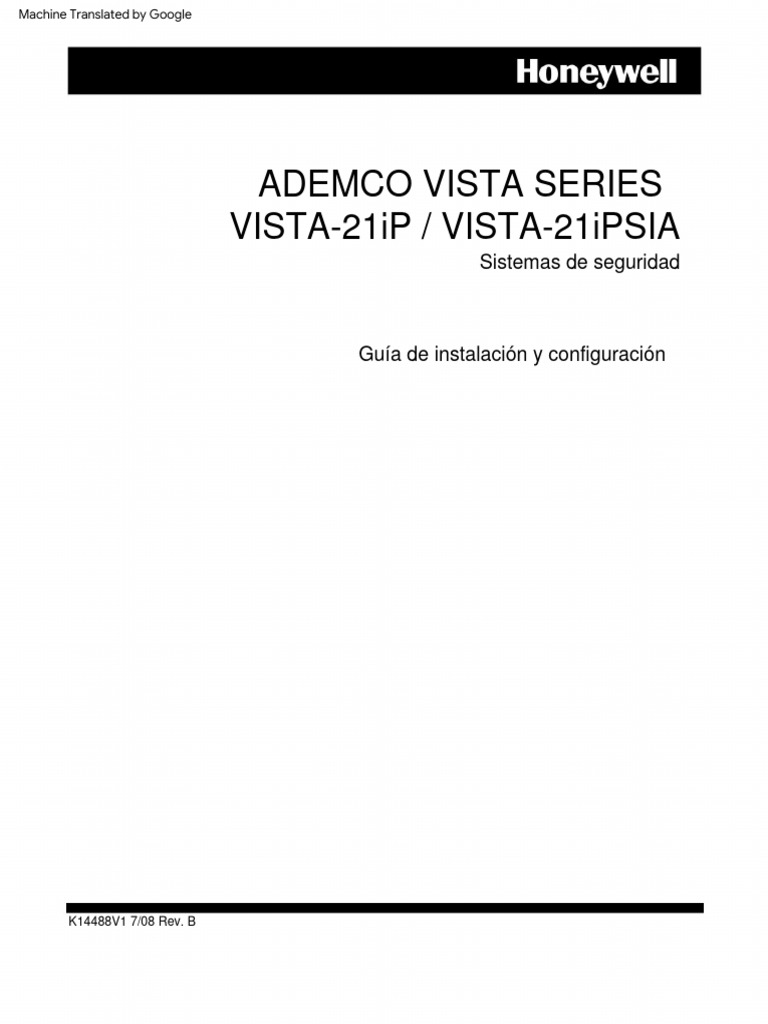 Ademco Vista Series: VISTA-21iP / VISTA-21iPSIA | Descargar gratis PDF ...