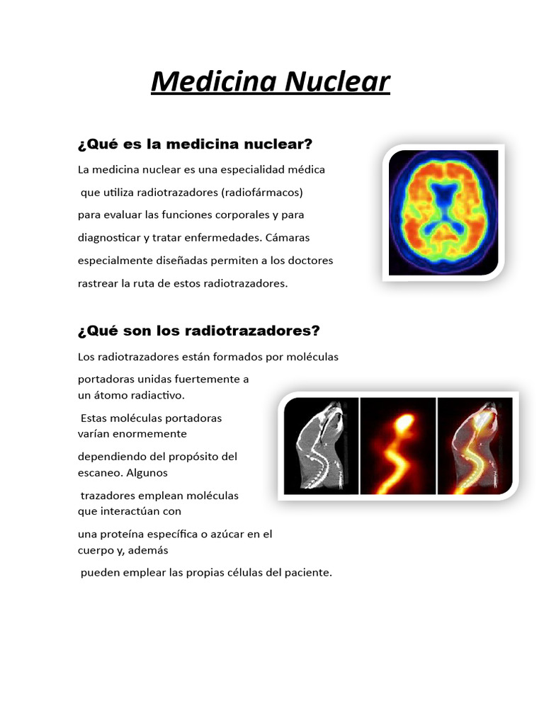 Medicina Nuclear: Diagnóstico y Tratamiento | PDF | Ciencia y matemáticas