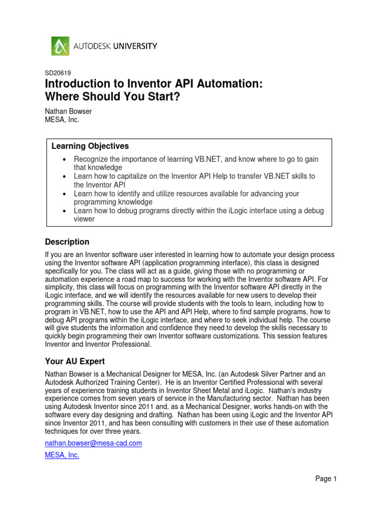 Handout 20619 SD20619 BOWSERAU2016 | PDF | Computer Programming | Computer Engineering