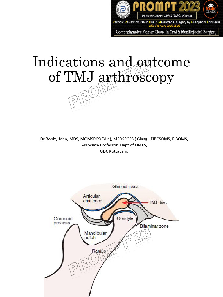 Indications and Outcome of TMJ Athros | PDF | Clinical Medicine ...