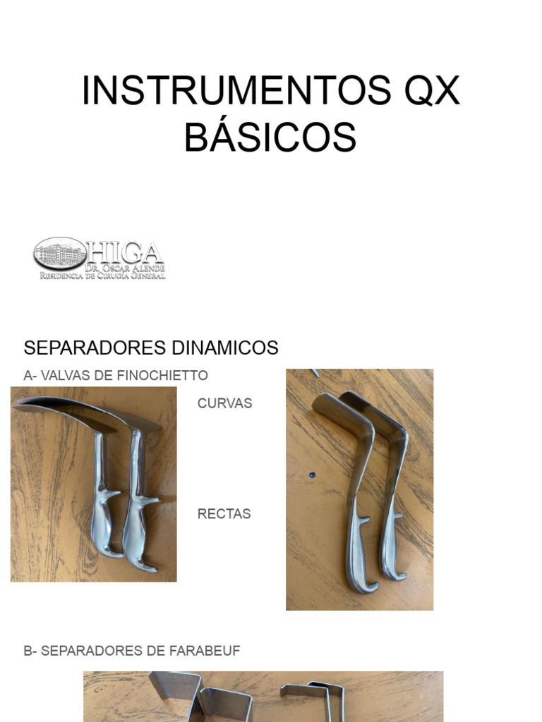 Instrumentos QX Básicos para Cirugía | PDF | Cirugía