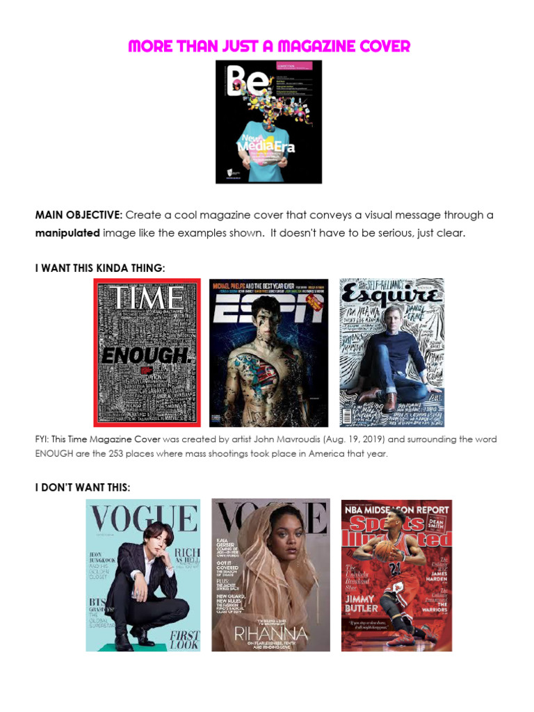 Magazine Cover | PDF | Adobe Photoshop | Learning