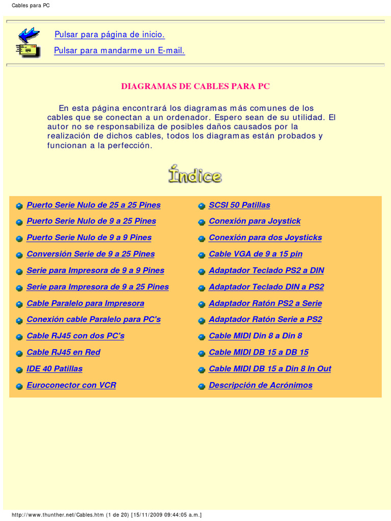 Diagramas de Cables para PC | PDF | Tecnología de información y ...