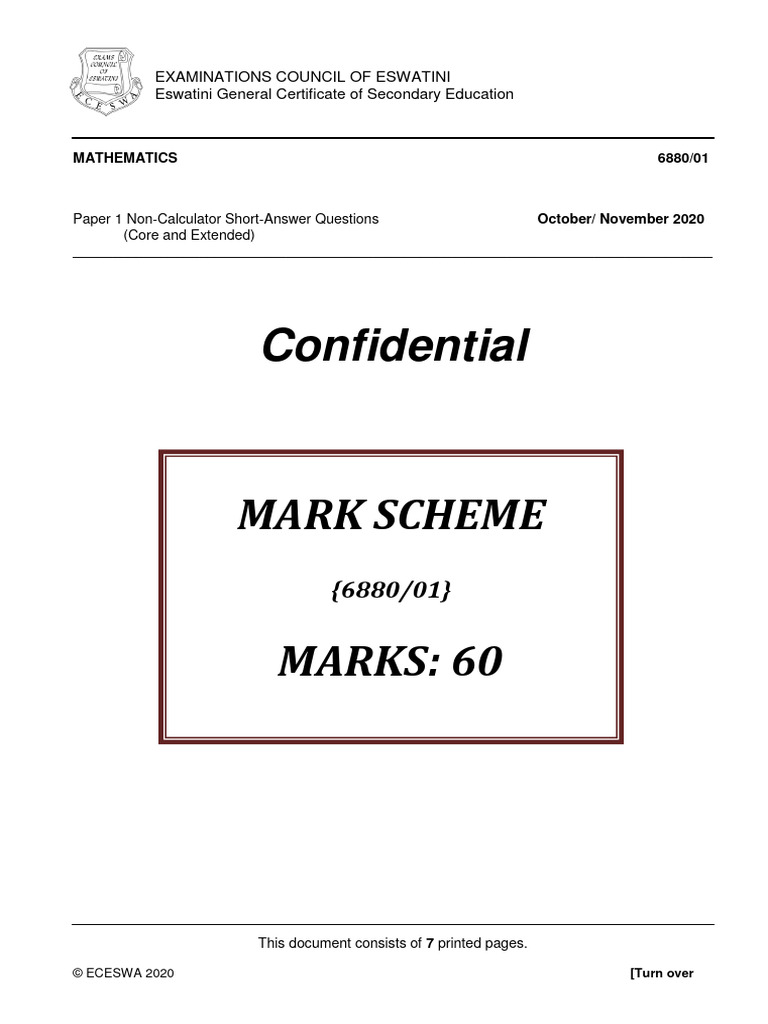 Mathematics Paper 1 Ms Pdf Accuracy And Precision Mathematics