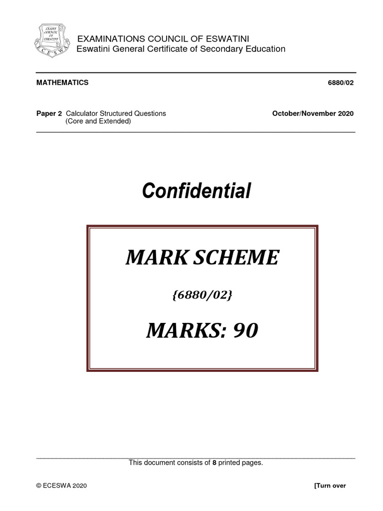 Mathematics Paper 2 MS | PDF | Accuracy And Precision | Mathematics