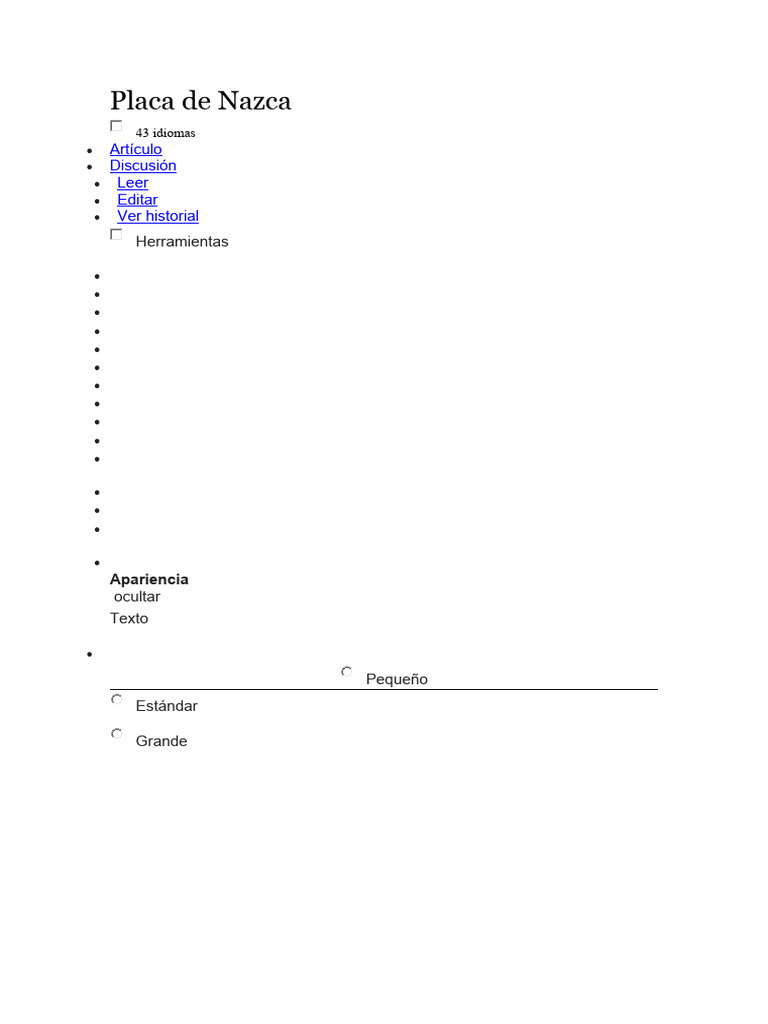 Placa de Nazca | PDF | Placas tectónicas | Ciencias de la Tierra