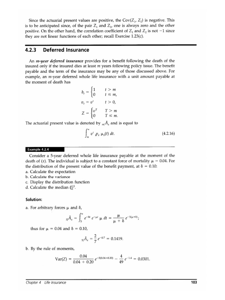 Bowers Actuarial-Mathematics-by-Newton-Bowers 4 | PDF