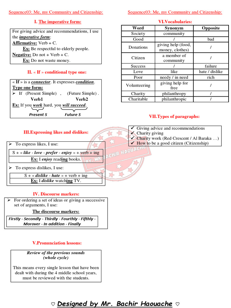 Sequence 03 Summary 4ms 2023 - 2024 | PDF | Linguistic Typology | Language Mechanics