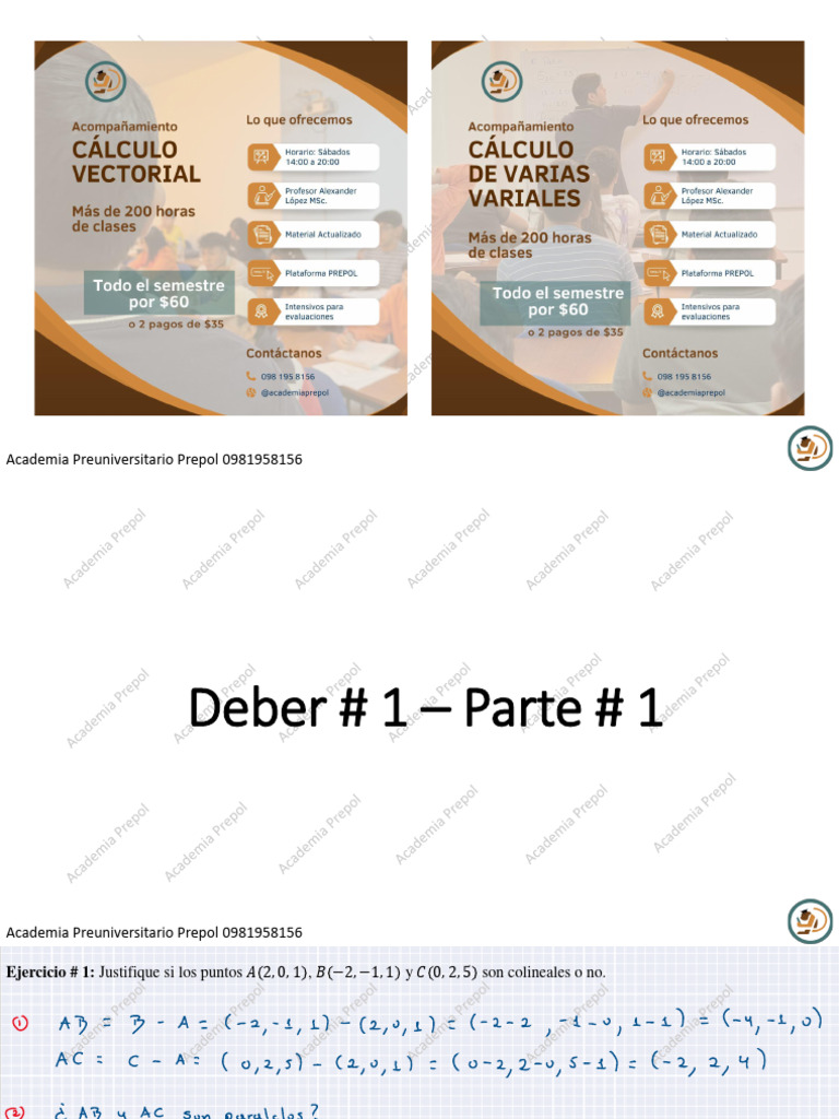 Deber # 1 de CV o CVV - Academia Prepol - Parte 1 | PDF | Métodos y materiales de enseñanza