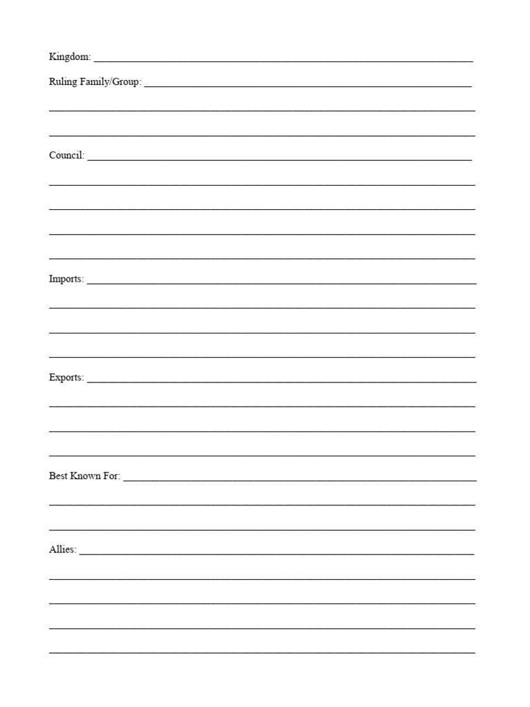 Kingdom Overview Template | PDF