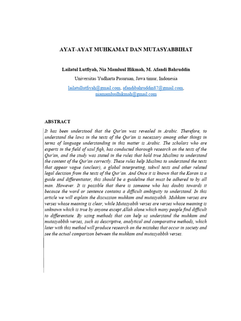 Ulum Al Qur An. Doct - VIVI | PDF | Filsafat | Sains & Matematika