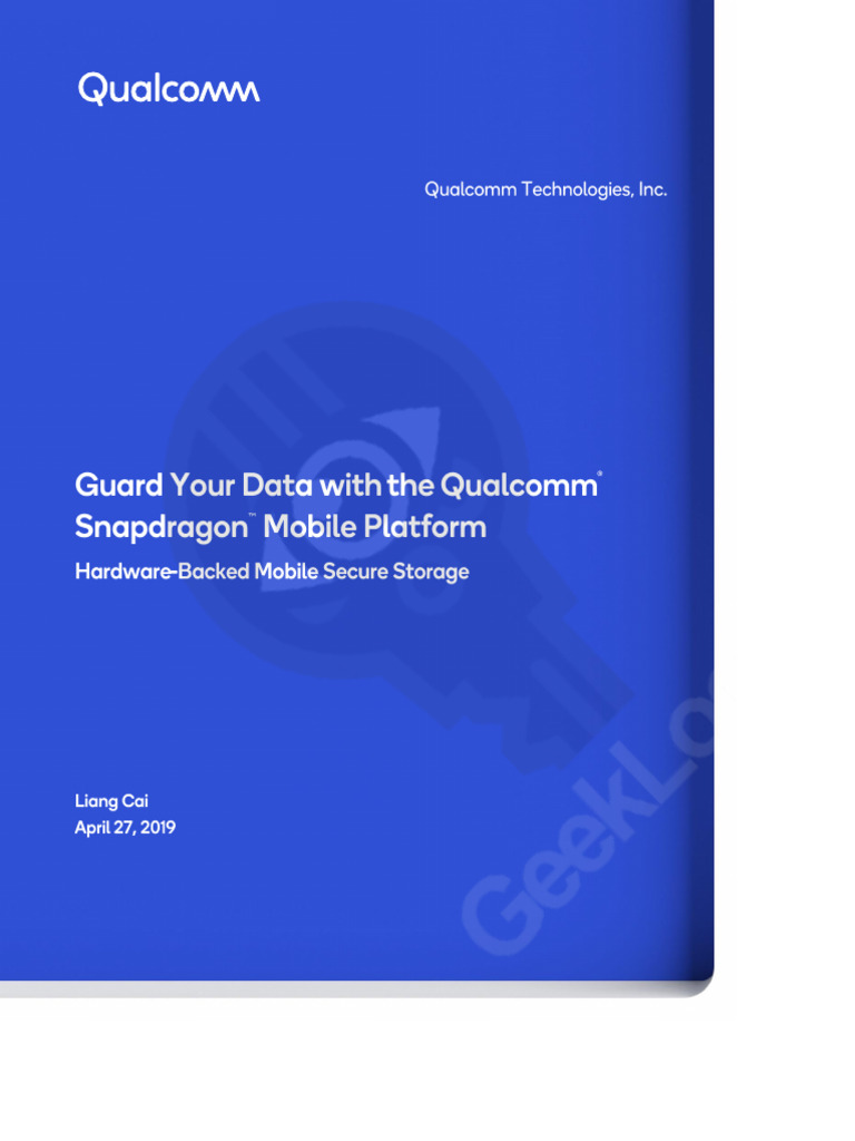 Seguridad - de Datos - Qualcomm - by - GeekLock | PDF | Clave (criptografía) | Cifrado
