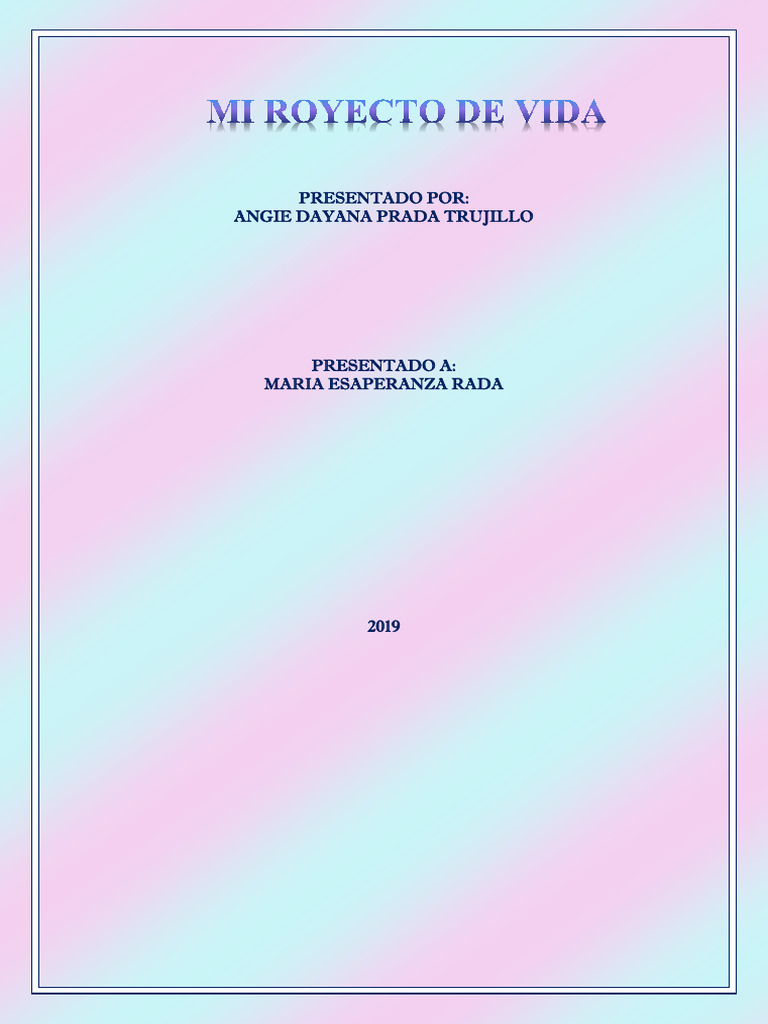 Proyectodevida 190303203831 | PDF