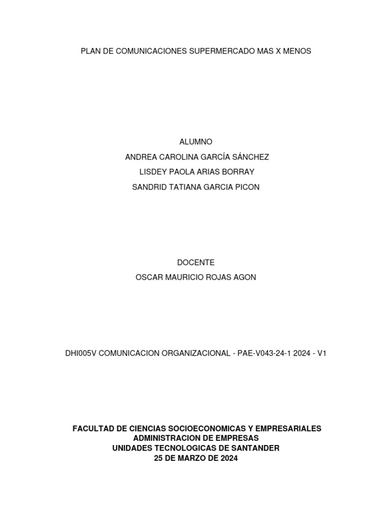 Plan de Comunicaciones | PDF | Business | Planificación estratégica