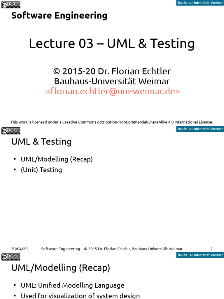 03 Uml Testing Pdf Unified Modeling Language Inheritance Object Oriented Programming 7896