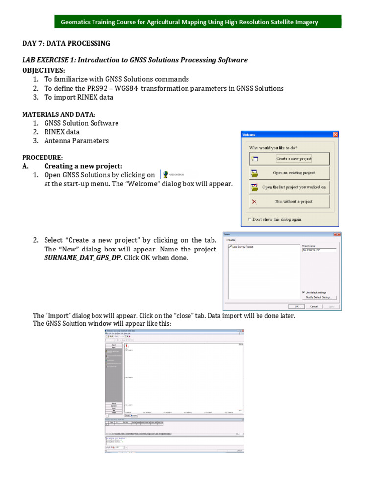 GNSS Data Processing for Agriculture Mapping | PDF | Surveying | Geophysics