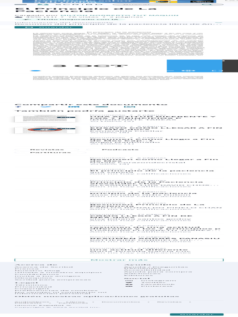 El Principio de La Paciencia PDF Dinero Eco | PDF