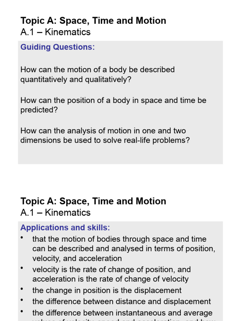 Kinematics: Motion, Velocity, and Acceleration | PDF | Acceleration ...