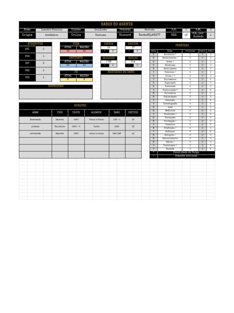 Ficha - Leandro Fencino | PDF