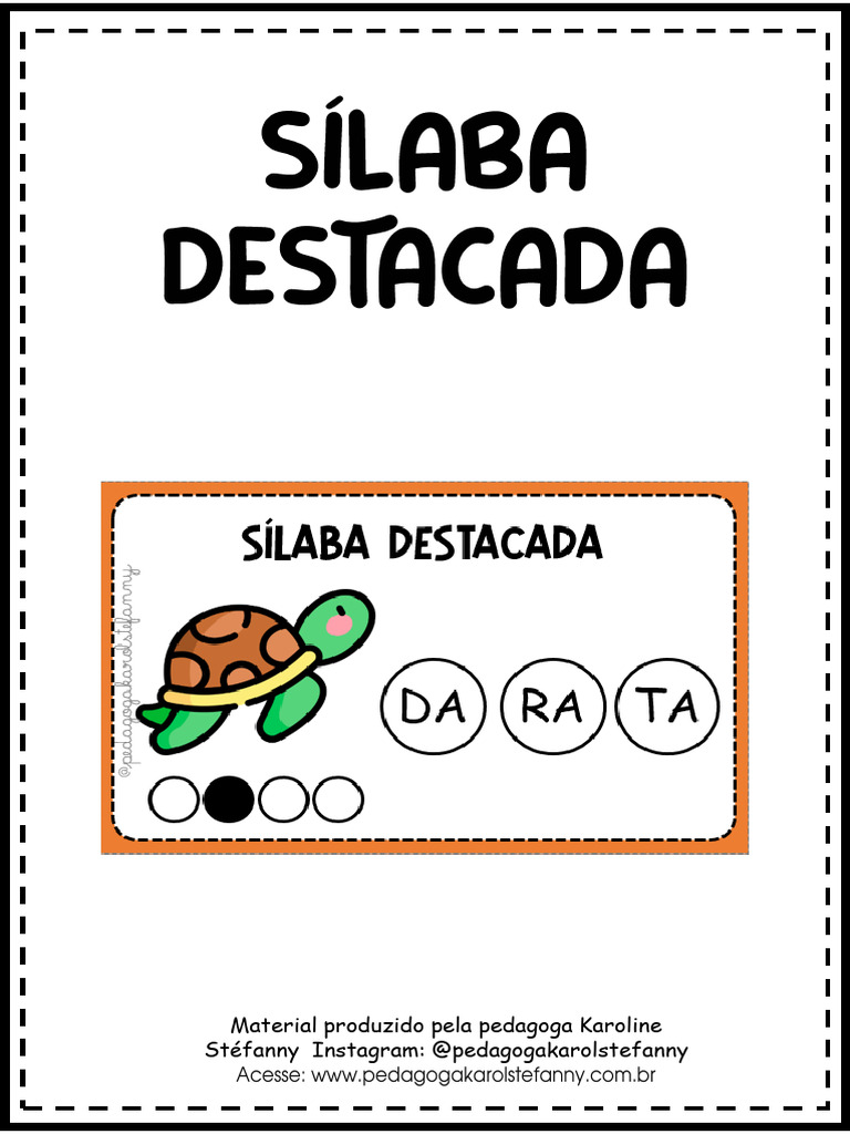 CARDS DA SILABA DESTACADA Zot9qr | PDF