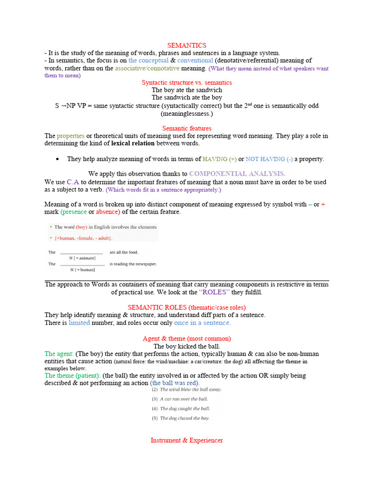 SEMANTICS | PDF | Semantics | Lexical Semantics SEMANTICS | PDF | Semantics | Lexical Semantics