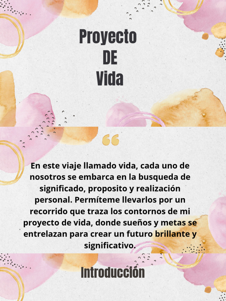 Presentación de Proyectos de Arte Aesthetic Acuarelas Rosa y Amarillo ...