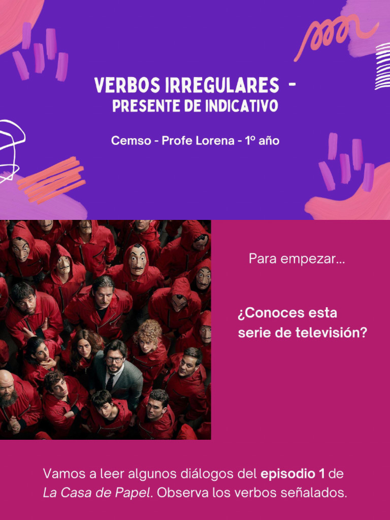 Presente de Indicativo - Irregulares | PDF