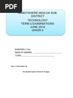 TECHNOLOGY GRADE 9 JUNE TEST | PDF