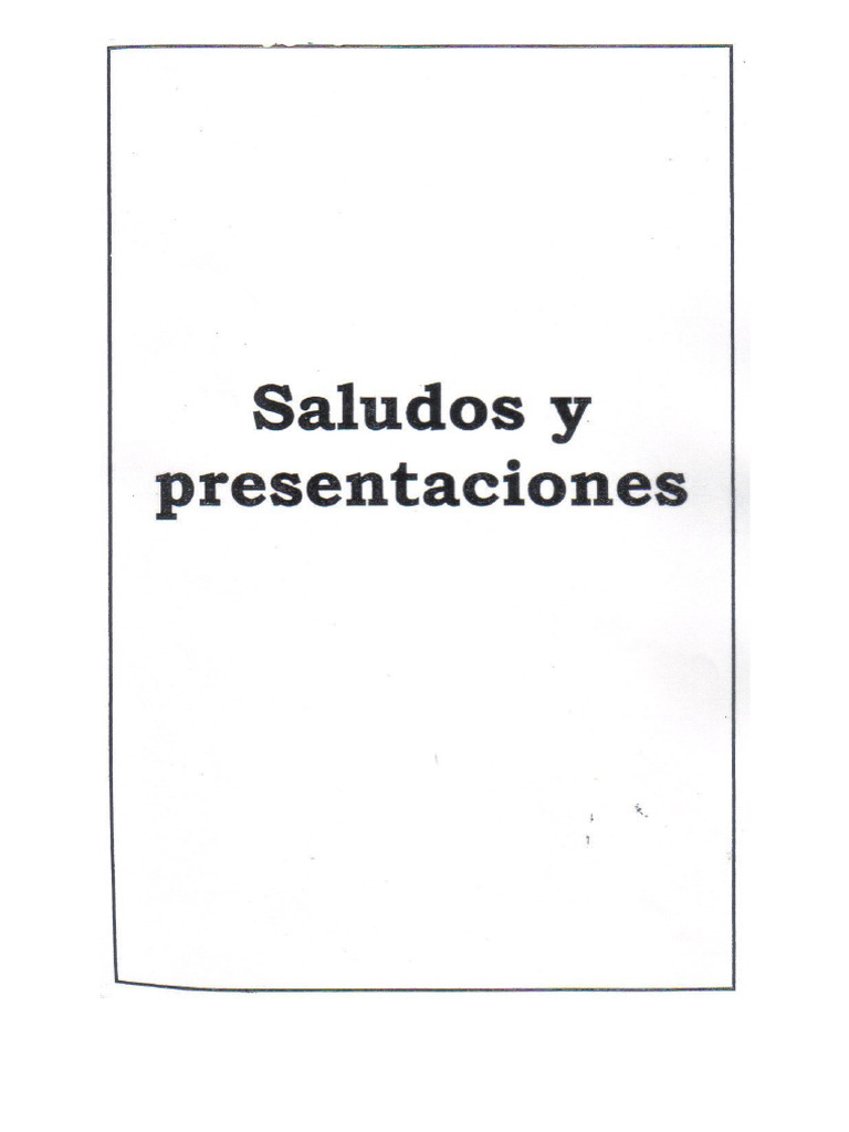Saludos | PDF