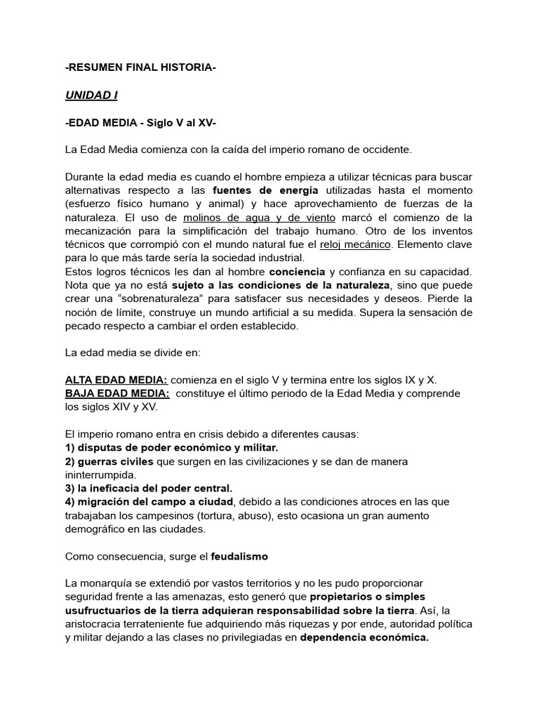 Evolución histórica: de la Edad Media al capitalismo | PDF | Feudalismo ...
