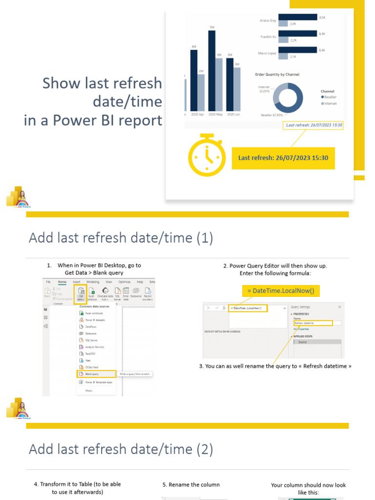Show Last Refresh Date/time in A Power BI Report | PDF