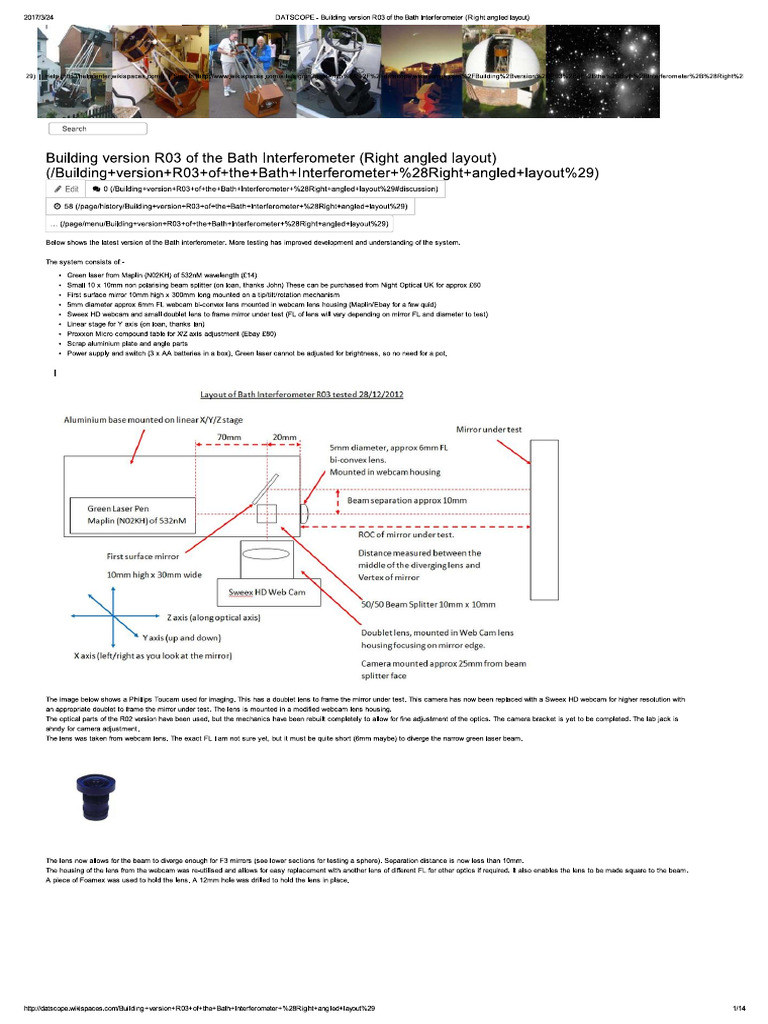 DATSCOPE - Building Version R03 of The Bath Interferometer (Right ...